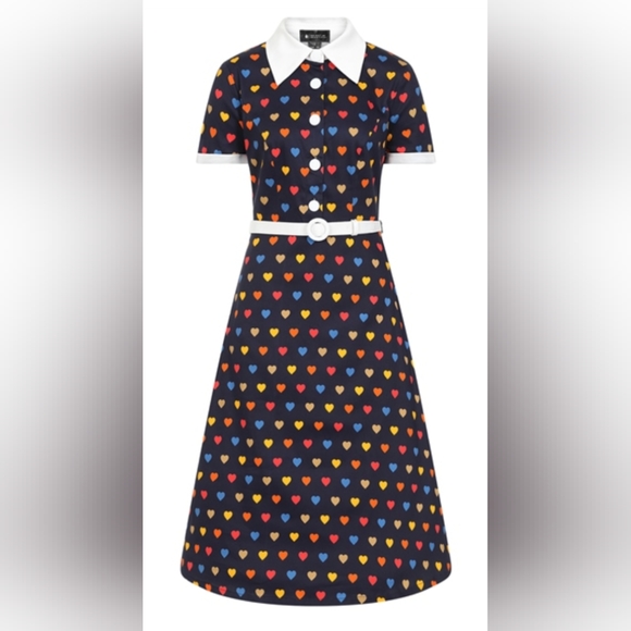 Collectif | Dresses | Collectif Bright Beautiful Navy W Multi Color ...